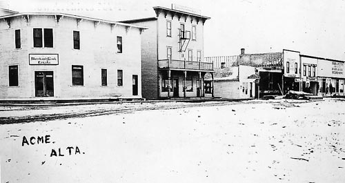 Historical photos photographs of Acme Alberta