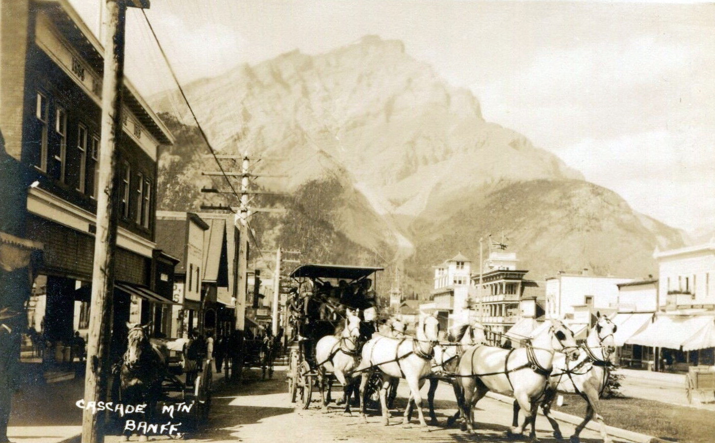 Historical photos photographs of Banff Alberta