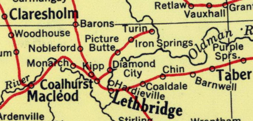 Historical photos photographs of Iron Springs Alberta